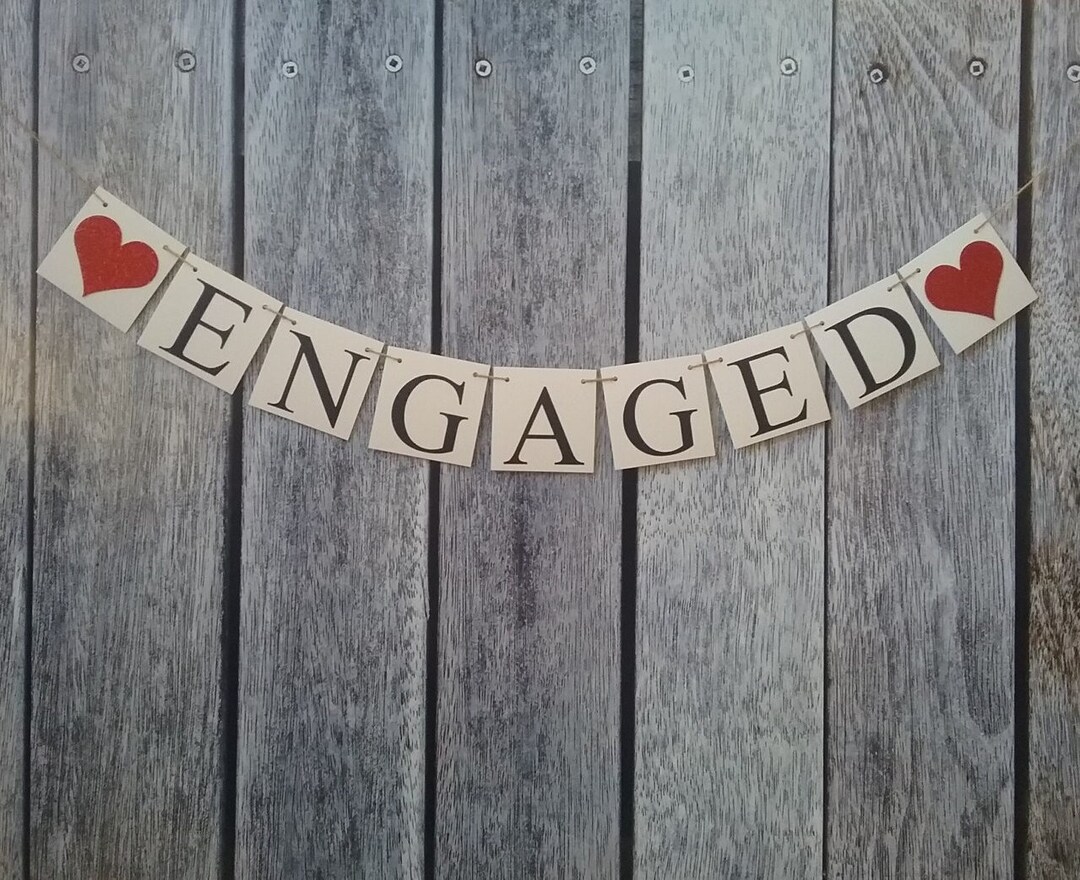 Engaged Sign, Engagement Banner, Bachelorette Banner, Bridal Shower ...