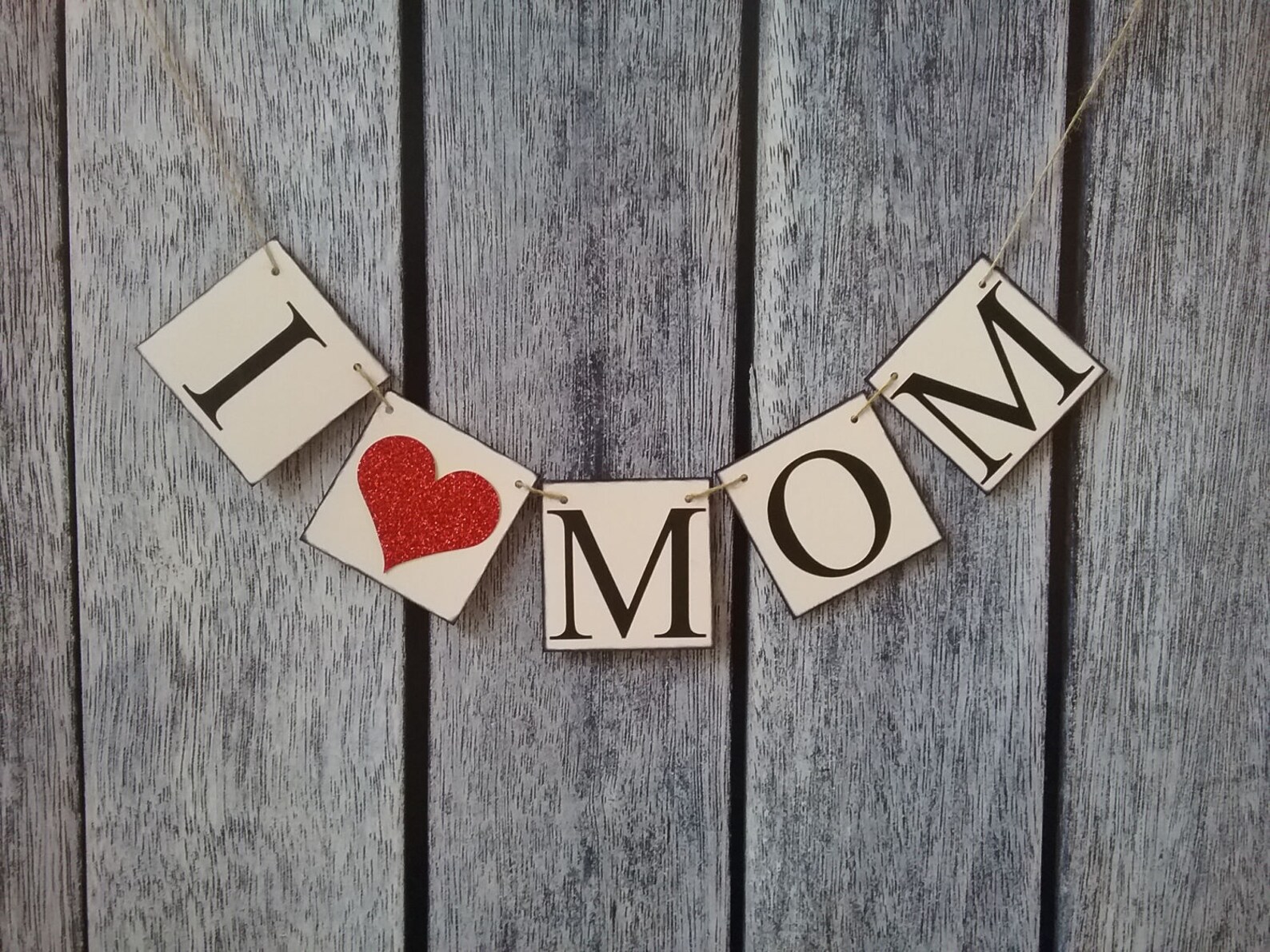 Mother's Day Banner I Love Mom Banner Happy Mothers Day - Etsy