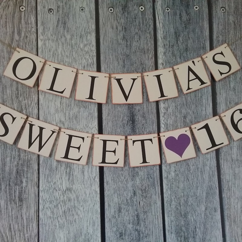 Sweet 16 Banner - Etsy