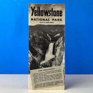 Yellowstone National Park Brochure Map - Etsy