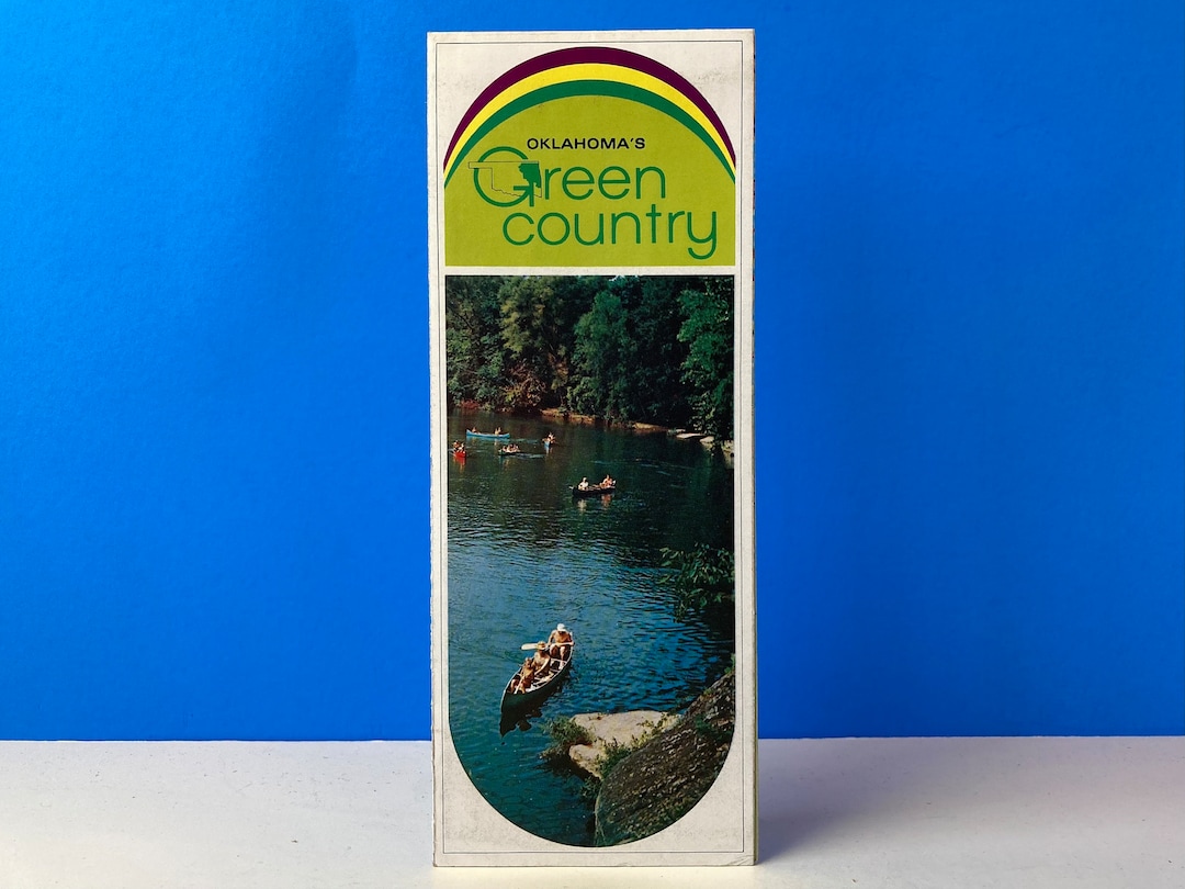 Oklahoma's Green Country Map - Brochure 1972 - Etsy