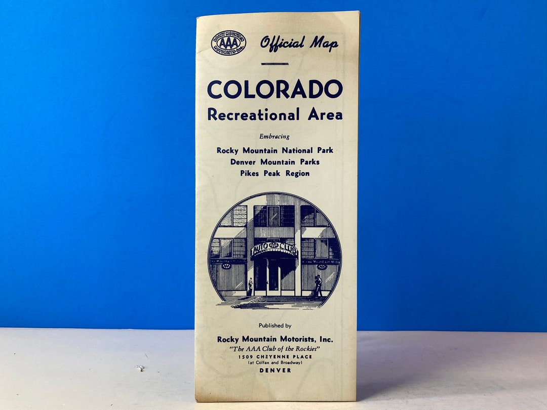 AAA Official Map Colorado Recreational Area 1948 - Etsy
