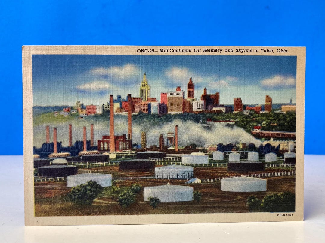 Mid-continent Oil Refinery Tulsa Postcard - Etsy