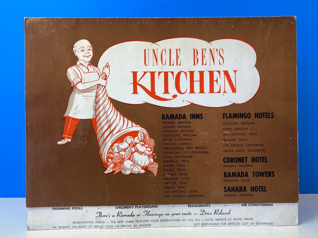 Uncle Ben's Kitchen Menu Ramada Inn - Etsy