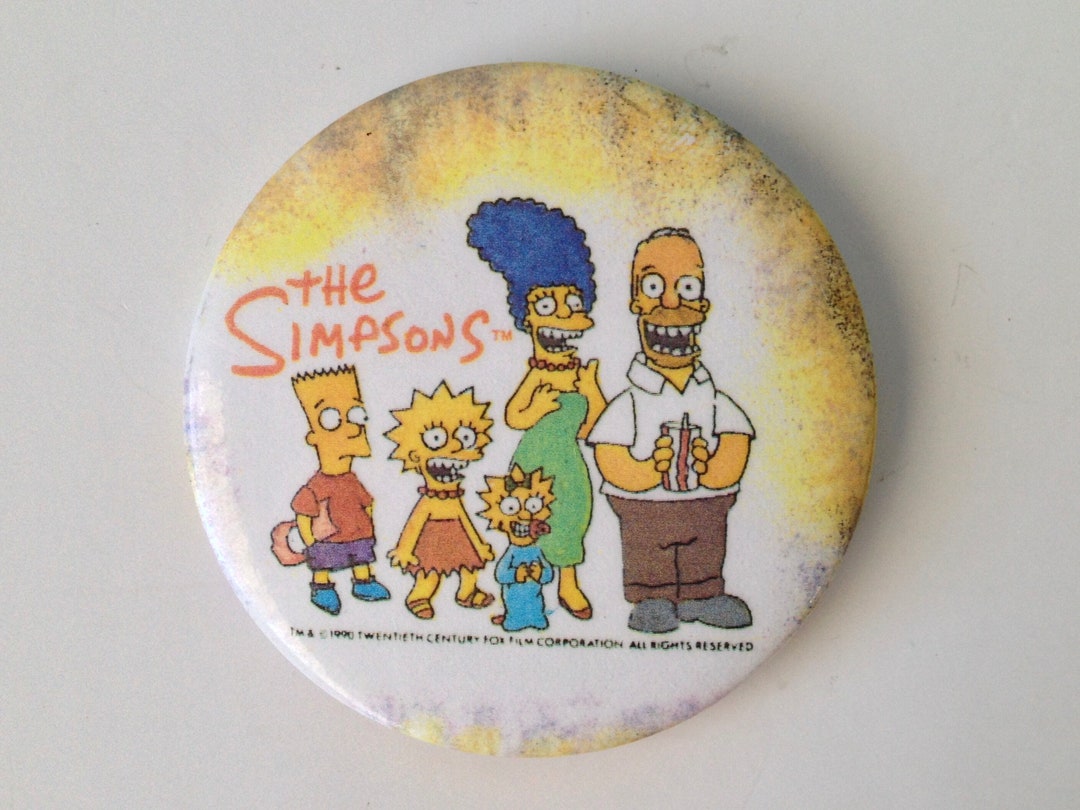 The Simpsons Pin Button - Etsy
