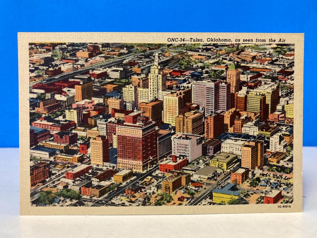 Tulsa as Scene From the Air Postcard - Etsy