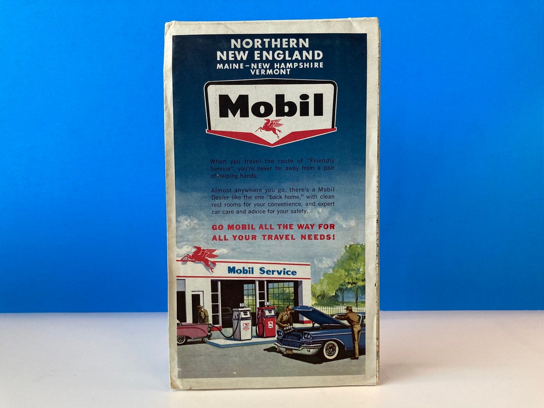 Northern New England Road Map Mobil - Etsy