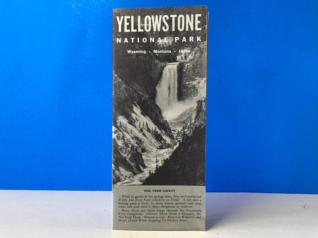 Yellowstone National Park Brochure - Etsy
