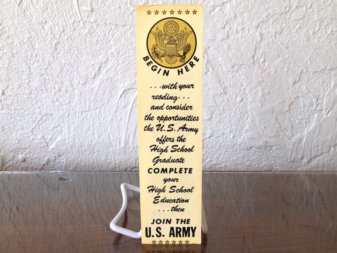 Join the U.S. Army Bookmark - Etsy