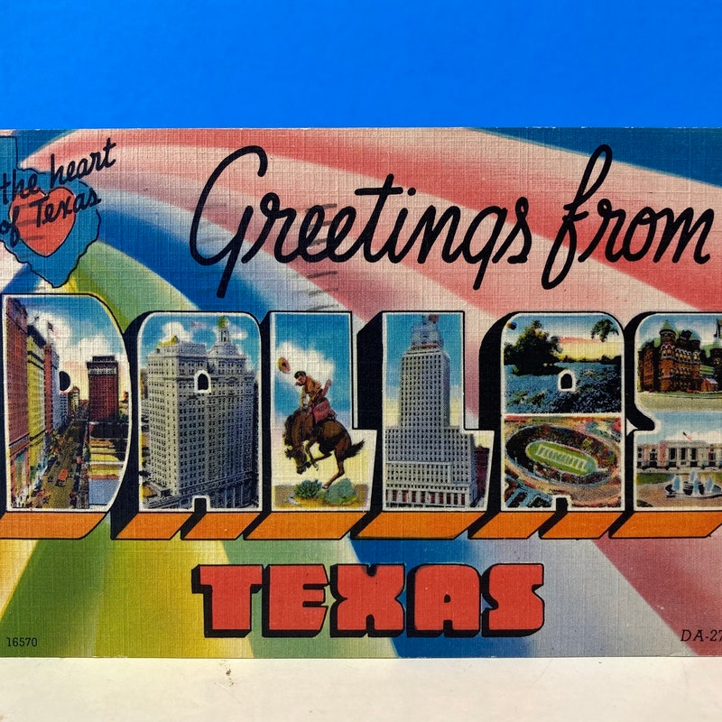 Big Letter Postcards - Etsy