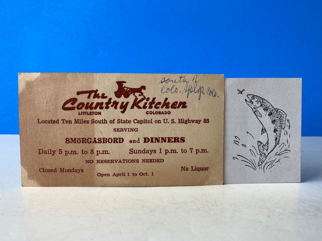 The Country Kitchen Card Littleton Colorado - Etsy