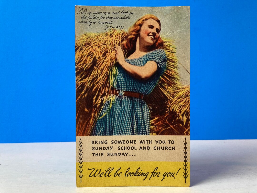 Church & Sunday School Reminder Postcard - Etsy