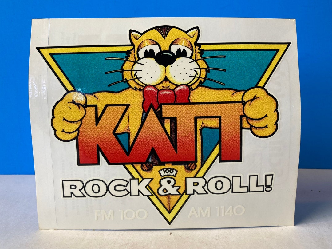 1980's KATT Rock & Roll Bumper Sticker Version 1 - Etsy