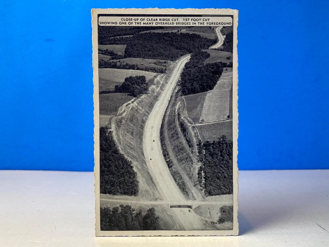 Clear Ridge Cut Pennsylvania Turnpike Postcard 1941 - Etsy
