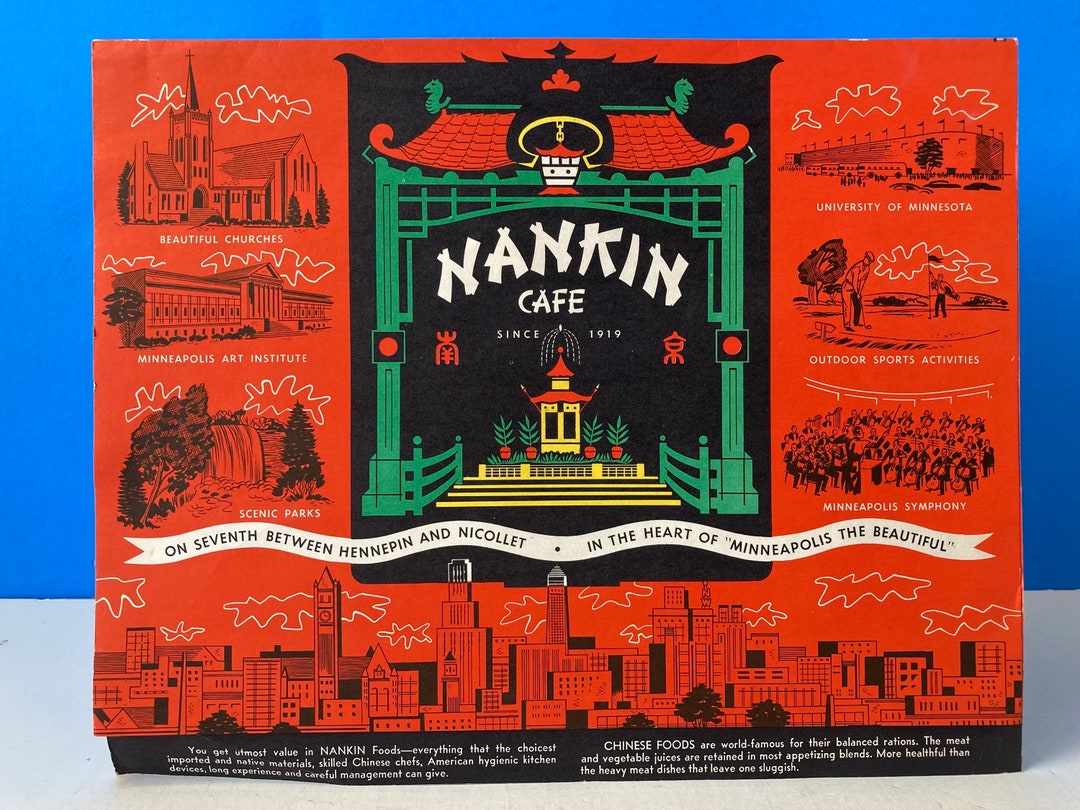 Nankin Cafe Menu Minneapolis 1956 - Etsy