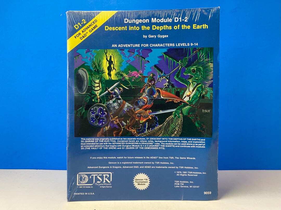 Dungeon Module D1-2 Sealed - Etsy