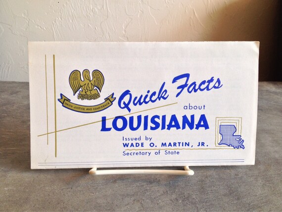Quick Facts About Louisiana Brochure | Etsy