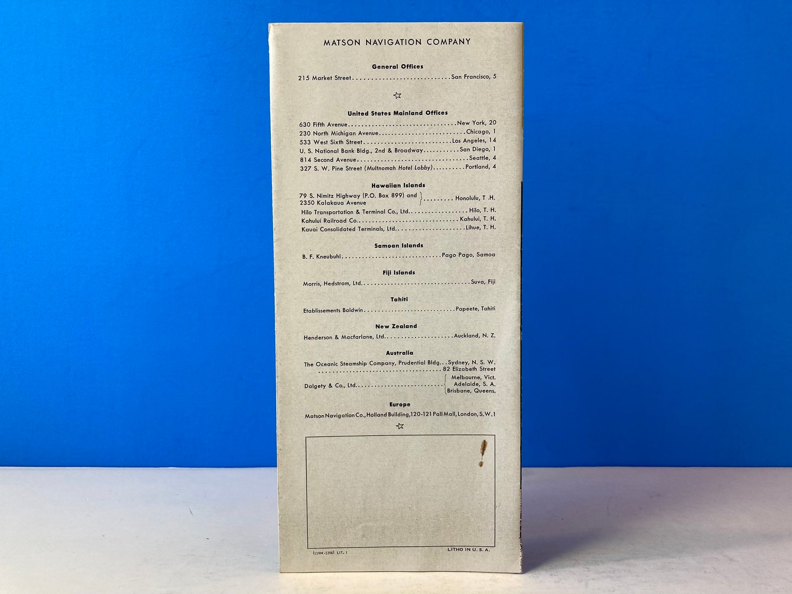 Matson Lines Hawaii Sailing Fares Brochure 1957 - Etsy