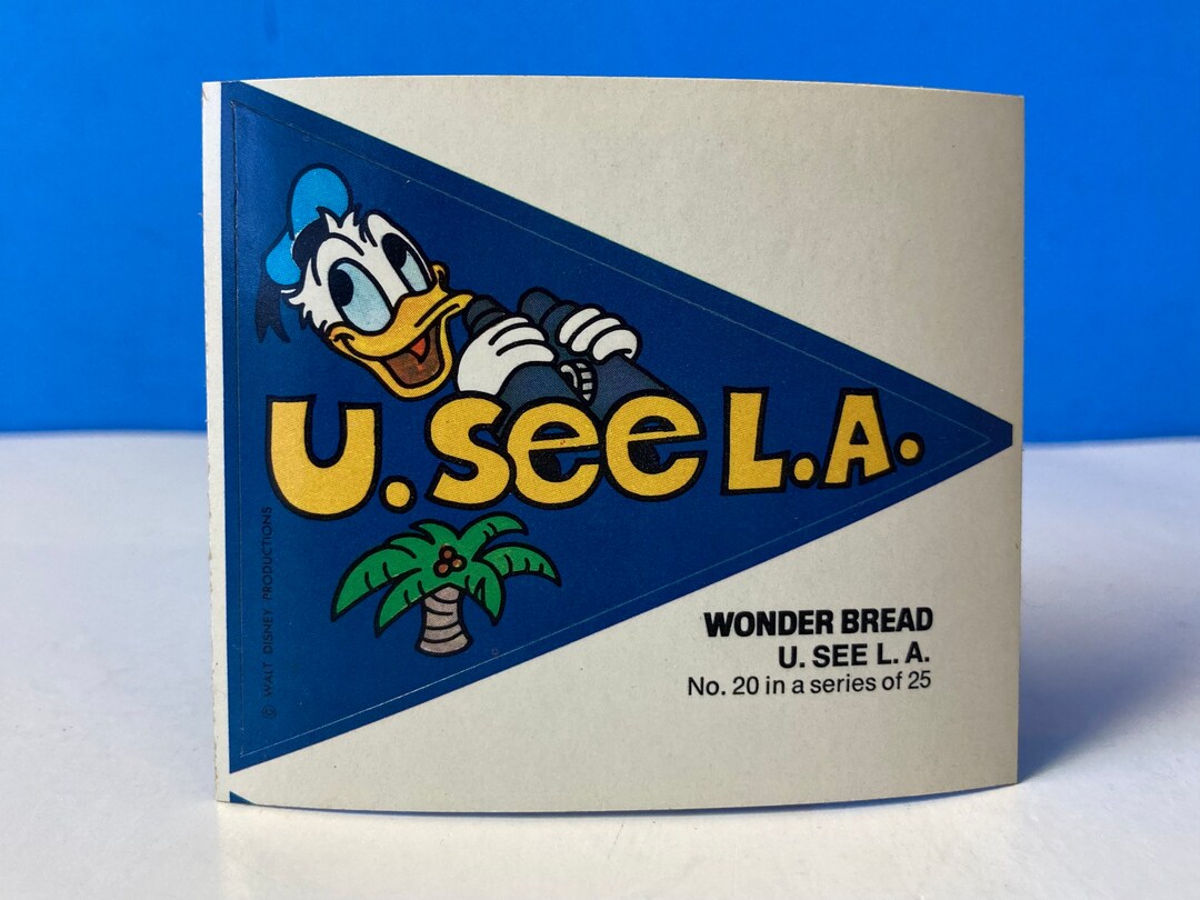 Wonder Bread / Disney Pennant Sticker #20 U. See L.A. - Etsy