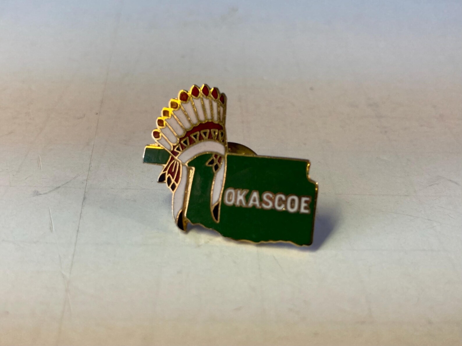 Vintage Oklahoma Enamel Pin Button - Etsy