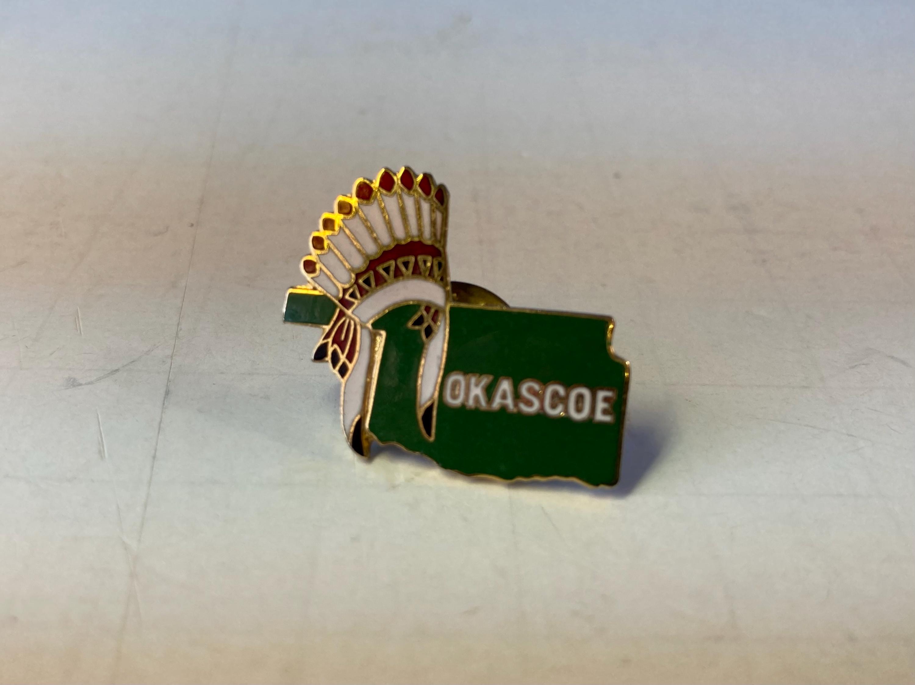 Vintage Oklahoma Enamel Pin Button - Etsy