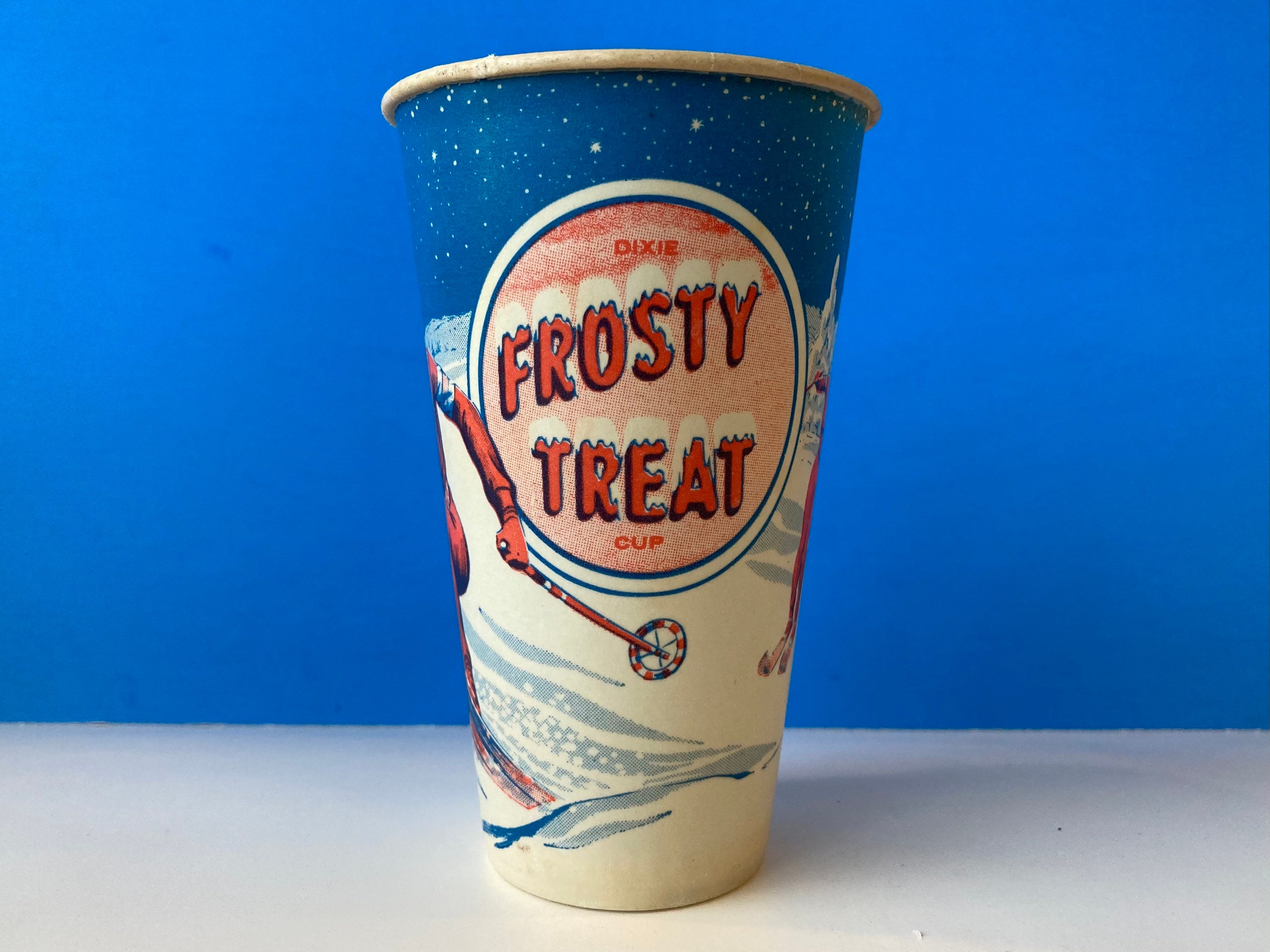 Dixie Cup Frosty Treat Snow Skiing | Etsy