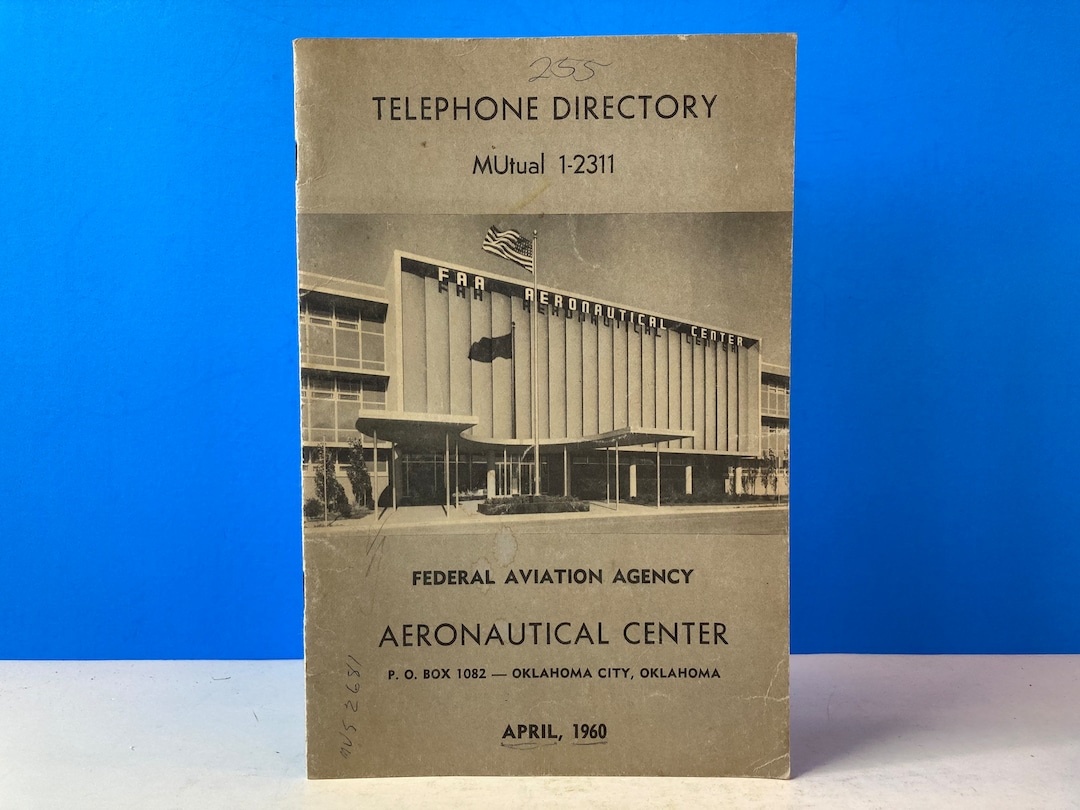 Telephone Directory FAA Aeronautical Center OKC - Etsy
