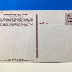 Sequoyah and Will Rogers Buildings Postcard OKC - Etsy