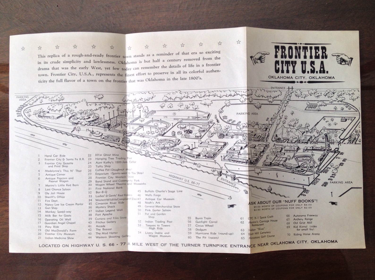 Frontier City U.S.A. Theme Park Map - Etsy