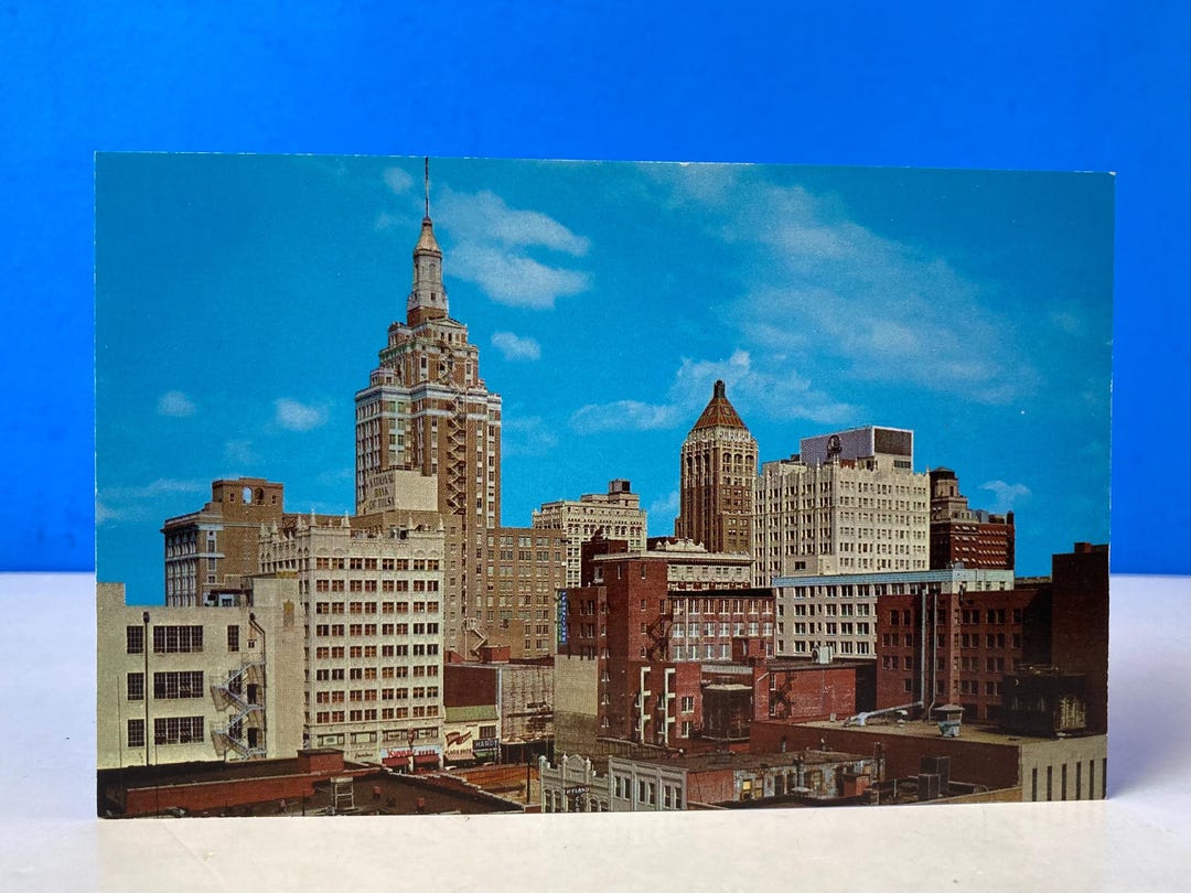 The Skyline of Tulsa - Oil Capital of the World Postcard - Etsy
