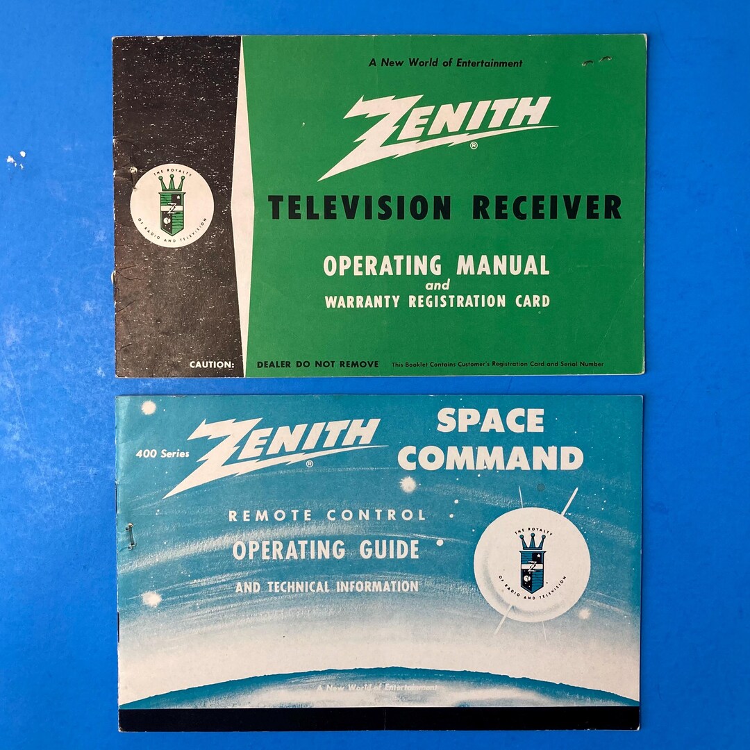 Zenith Television & Remote Manuals - Etsy