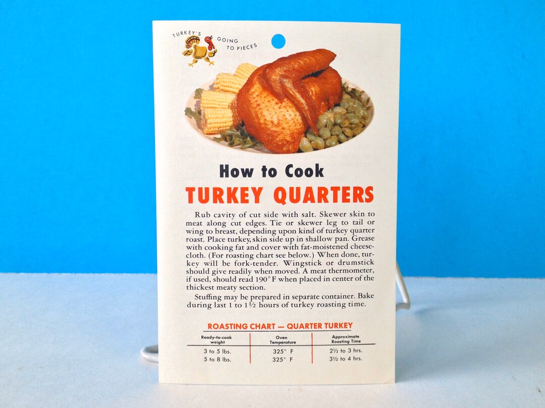 How to Cook Turkey Quarters Leaflet - Etsy
