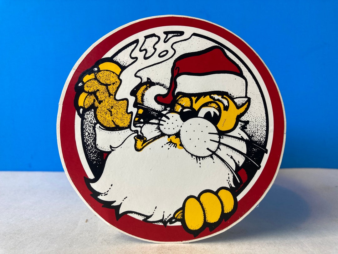 Vintage Christmas KATT Bumper Sticker - Etsy