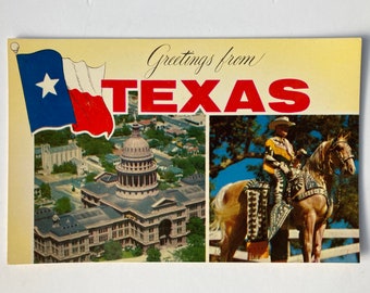Greetings From Texas Postcard - Etsy