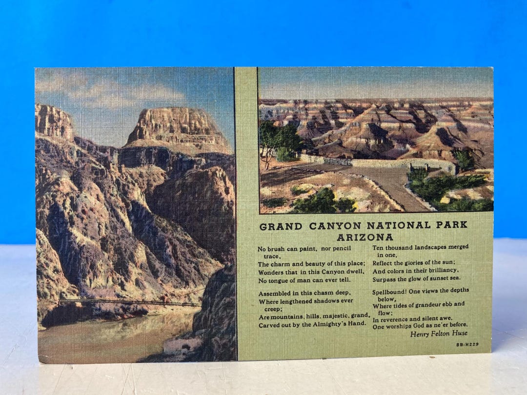 Grand Canyon Postcard Henry Felton Huse - Etsy