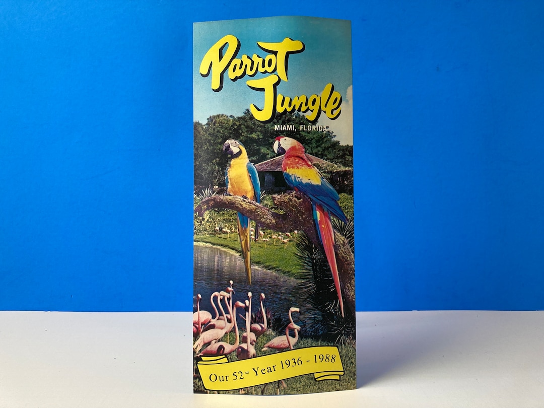 Parrot Jungle Miami Brochure 1988 - Etsy