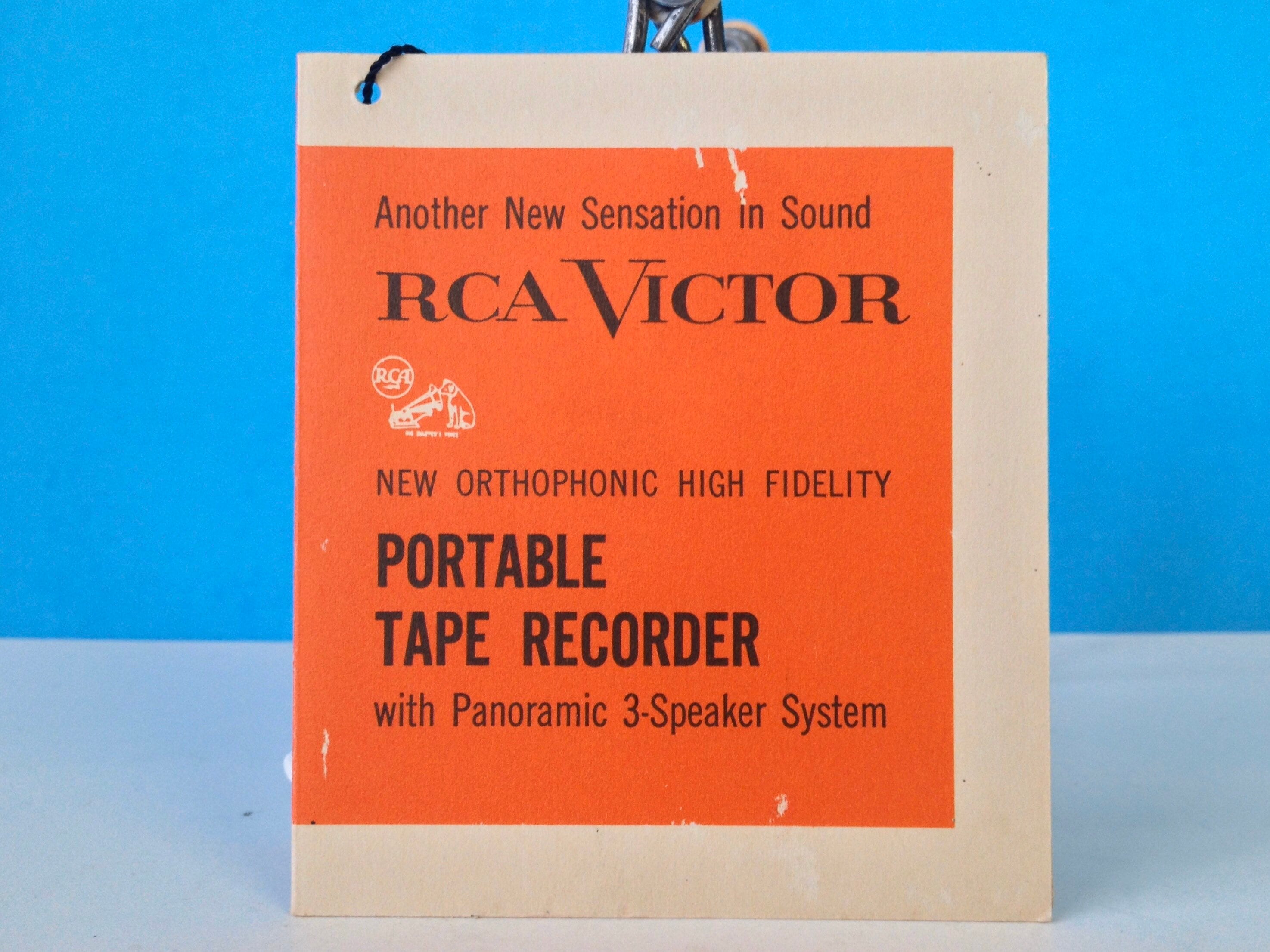 RCA Victor Portable Tape Recorder Hang Tag | Etsy