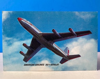 American Airlines - 707 Jet Flagship - Vintage Postcard - Etsy