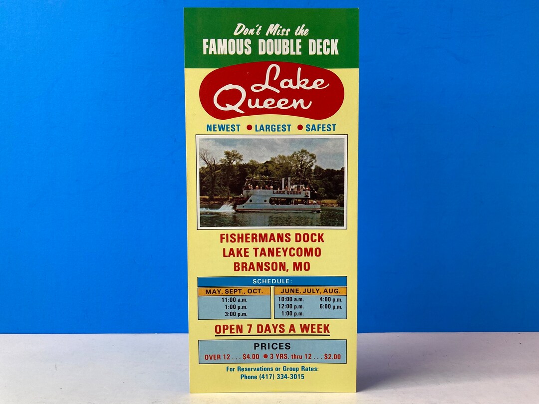 Lake Queen Brochure Branson - Etsy