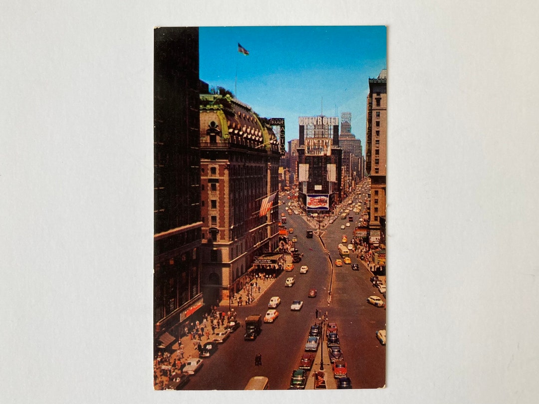 Times Square New York City Chrome Postcard - Etsy