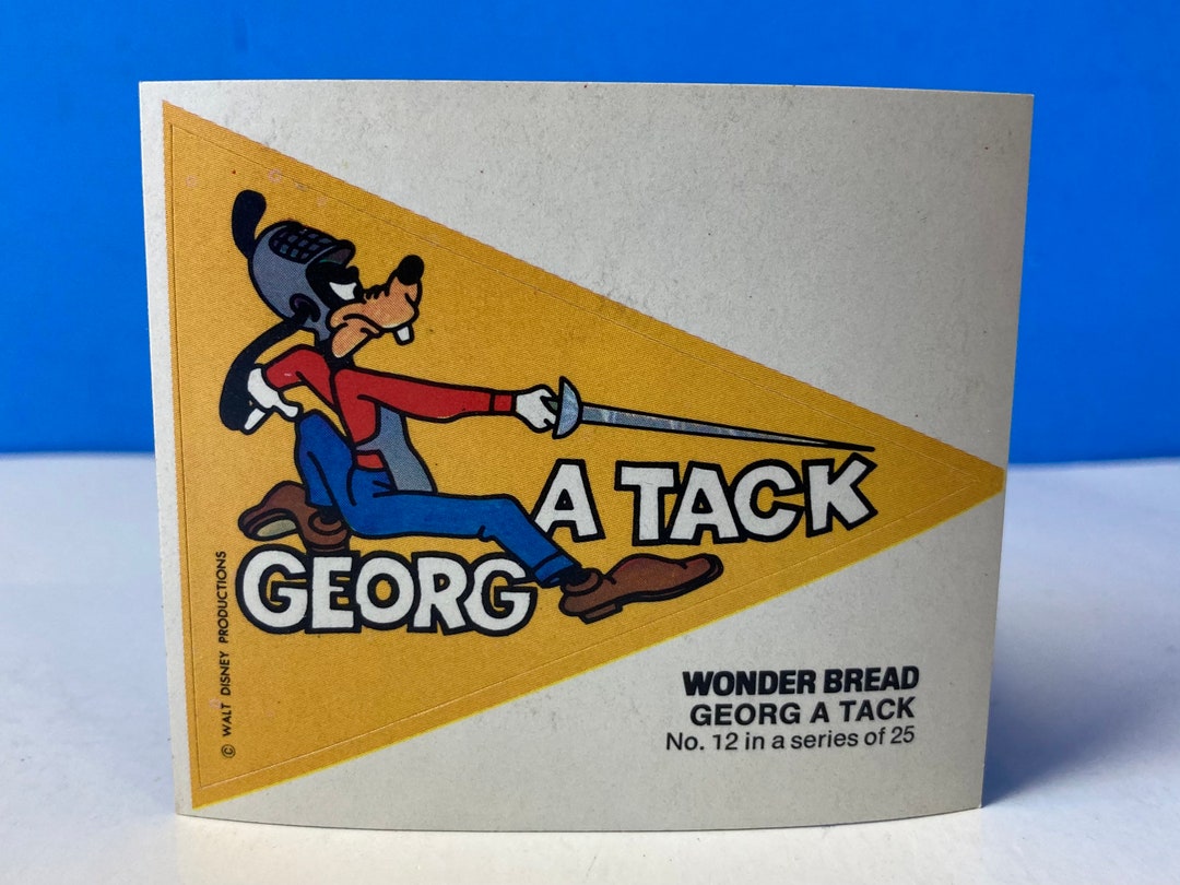 Wonder Bread / Disney Pennant Sticker #12 Georg A Tack - Etsy