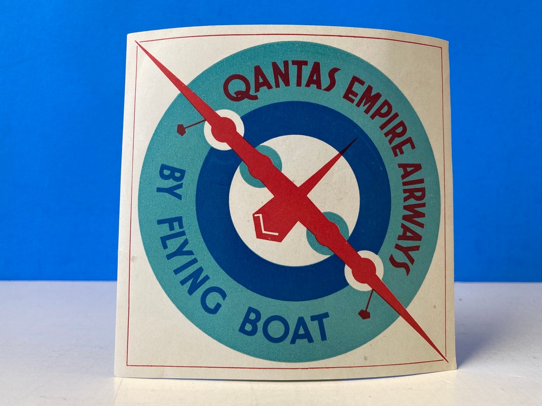 Qantas Empire Airways Luggage Label - Etsy