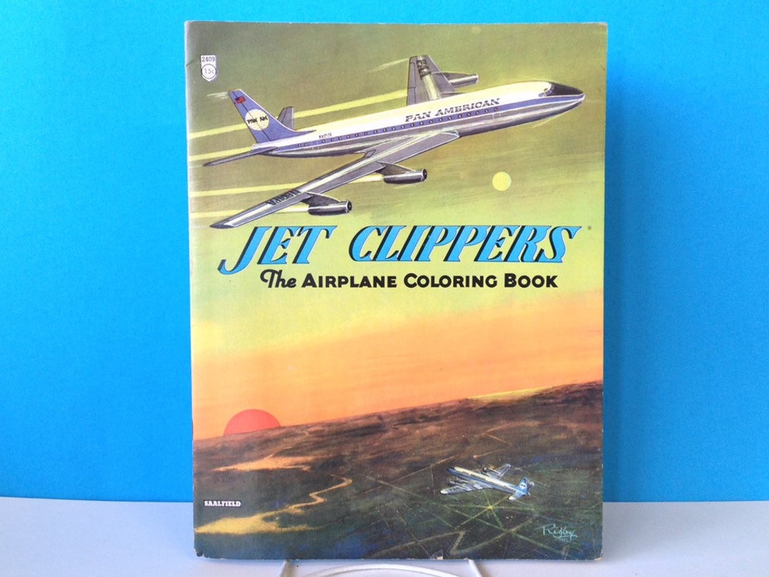 Jet Clippers the Airplane Coloring Book - Etsy