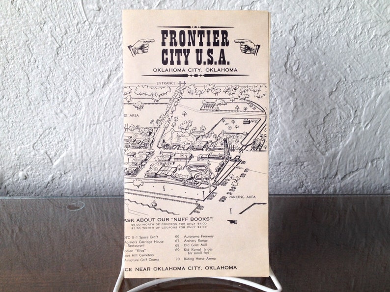 Frontier City U.S.A. Theme Park Map - Etsy