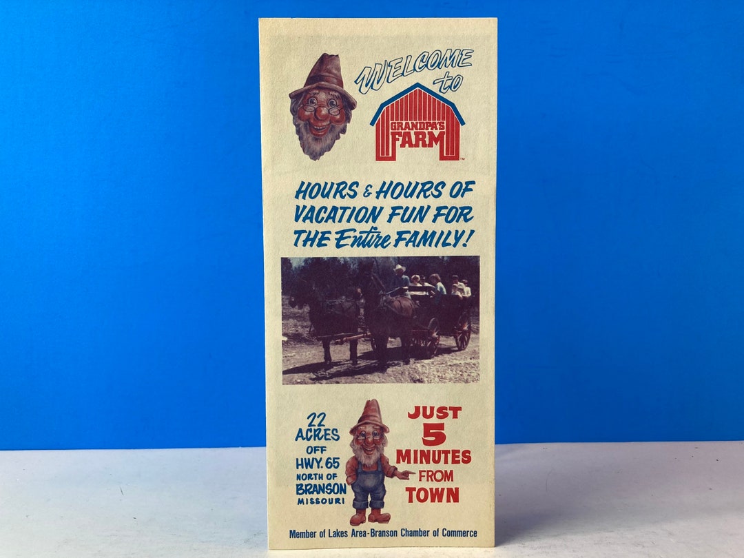 Grandpa's Farm Branson Brochure - Etsy