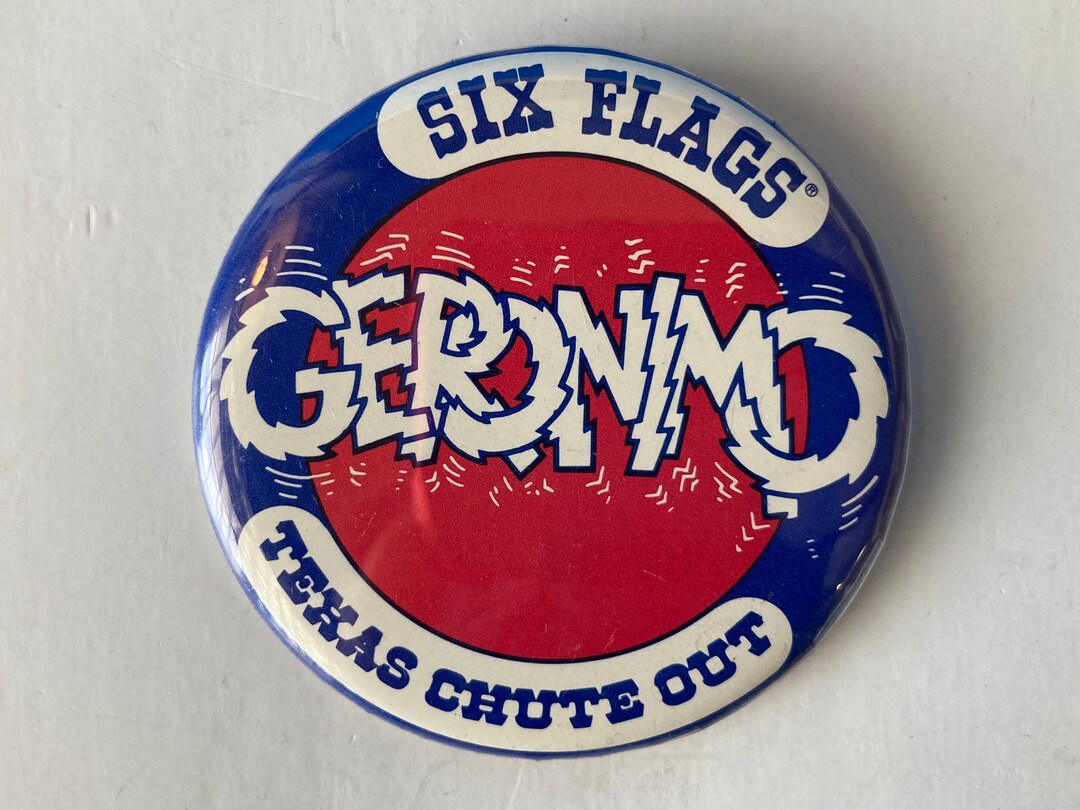 Six Flags Texas Chute Out Pin Button - Etsy
