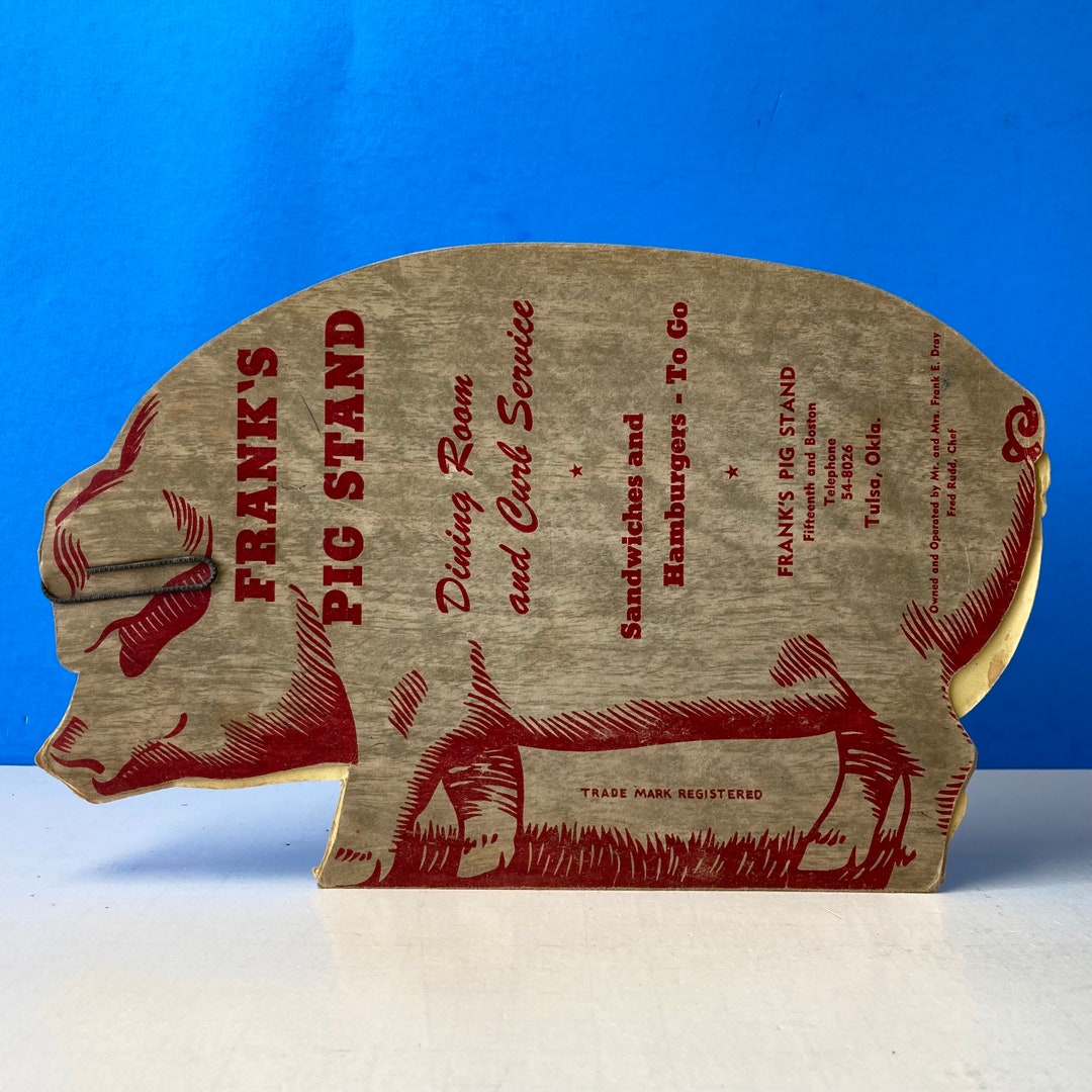 Frank's Pig Stand Menu Tulsa - Etsy