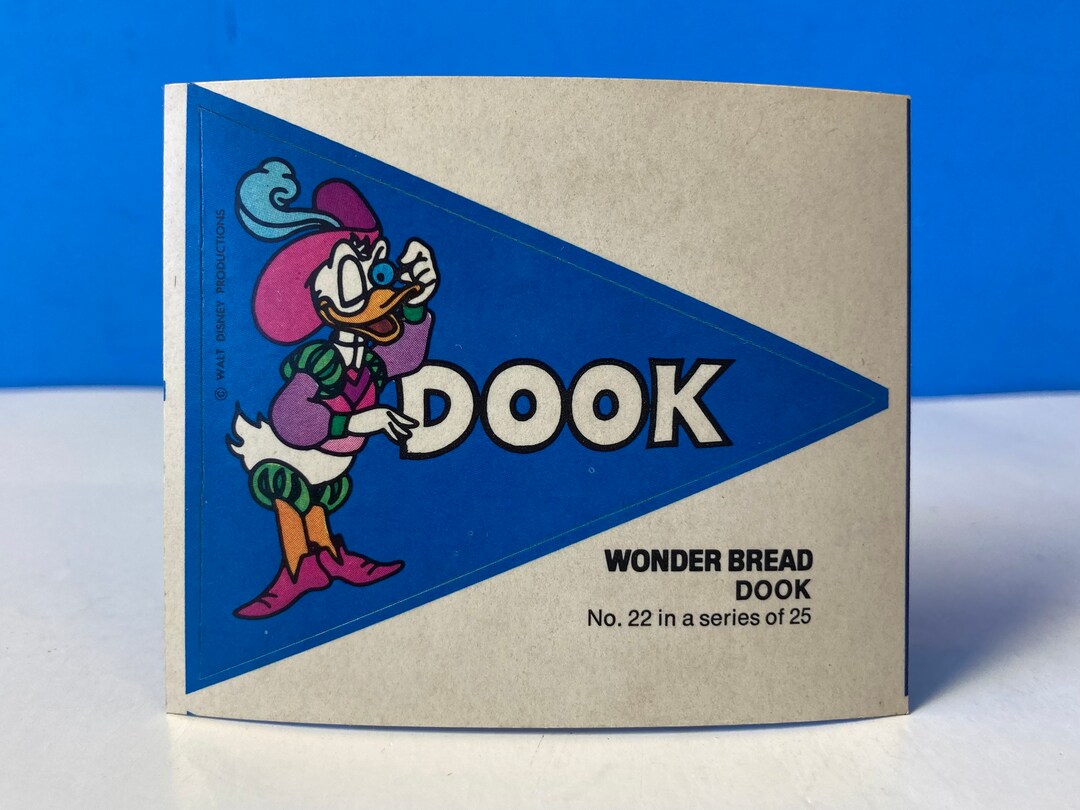 Wonder Bread / Disney Pennant Sticker #22 Dook - Etsy