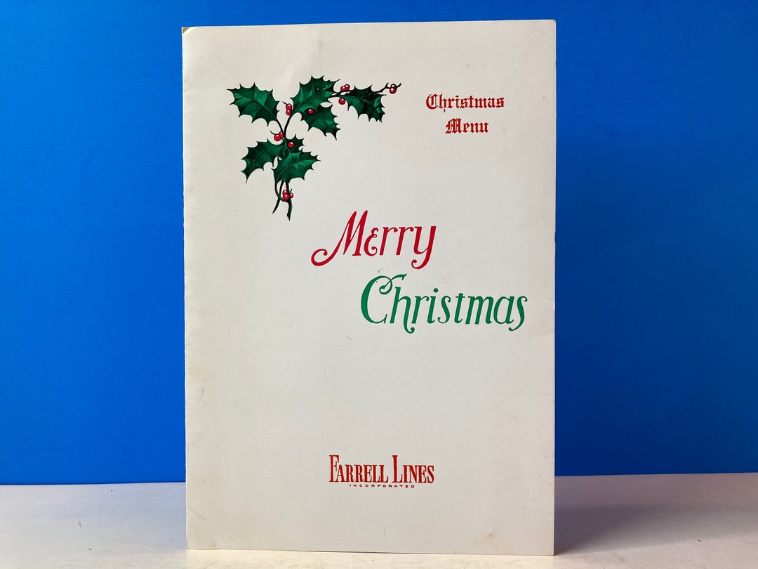 Farrell Lines Christmas 1974 Menus - Etsy
