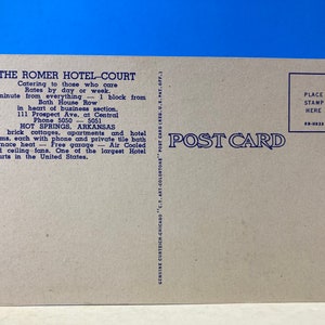 The Romer Hotel Court Linen Postcard - Etsy